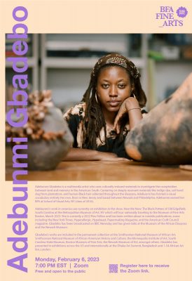 Visiting Artist Lecture: Adebunmi Gbadebo - Events - BFA Fine Arts ...